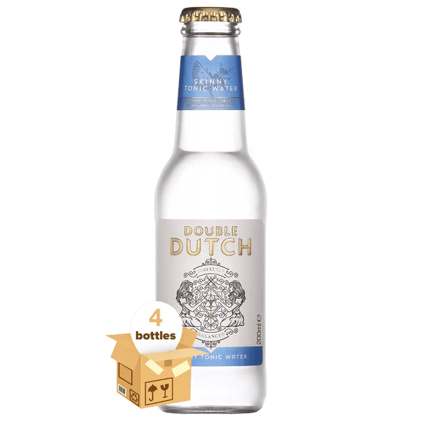 Double Dutch Skinny Tonic Water, Case 4x200ml | Non-Alcoholic Double ...